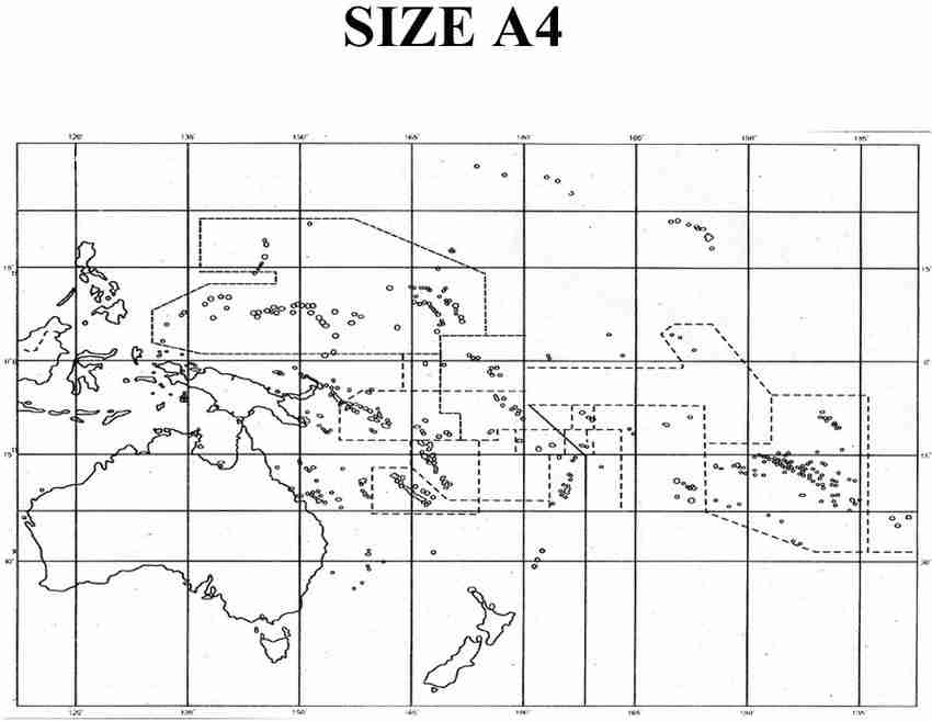 Blank Political Map Of Oceania WG VA SOL 13 A,b Australia And Oceania