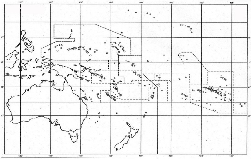 Blank Oceania Map