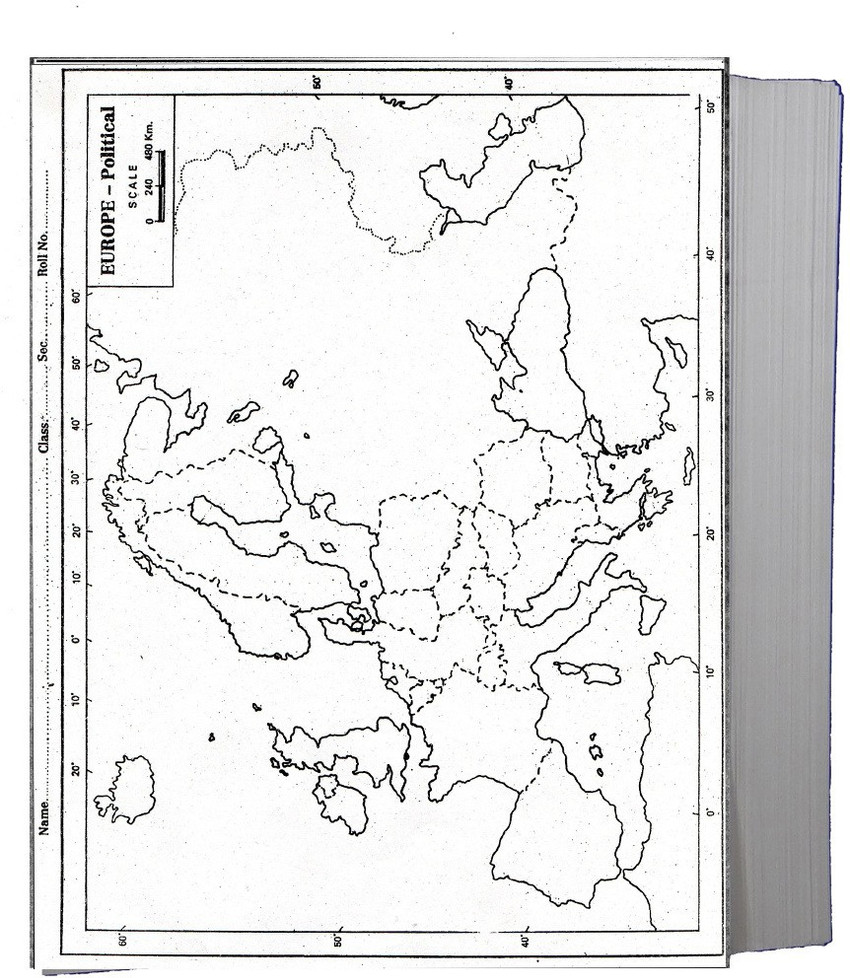 Blank Political Map Of Europe With Capitals Outline World Map | Map