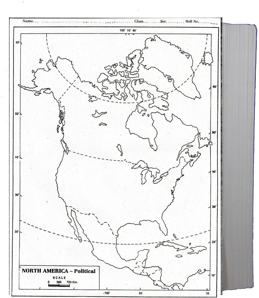 Enlarged Blank Map Of North America