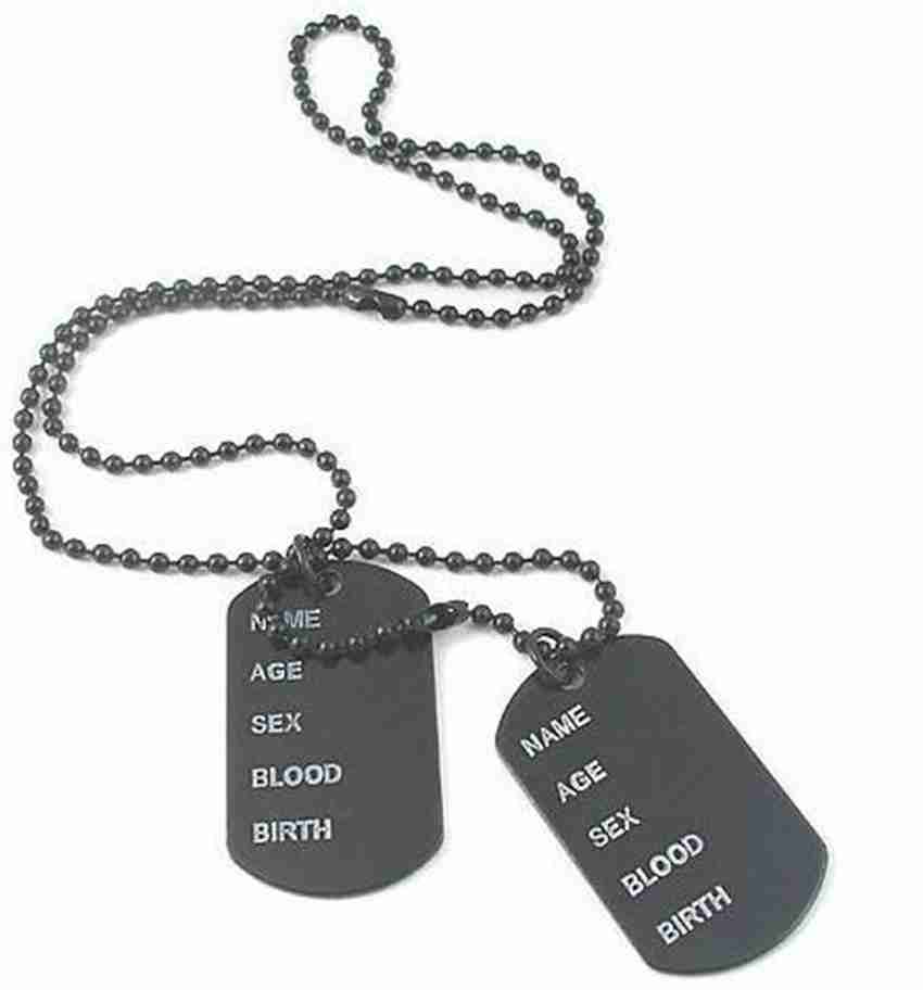 Black Dog Tags Personalized Black Dog Tag Military Style With