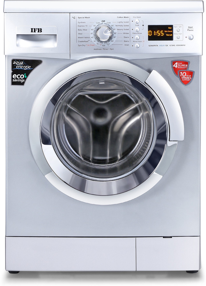 IFB 6.5 kg 3D Wash Fully Automatic Front Load Washing Machine with In built Heater Silver Price in India Buy IFB 6.5 kg 3D Wash Fully Automatic Front Load Washing Machine with