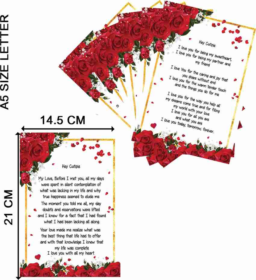 Romantic Love Letter For My Girlfriend OddClick Set Of 7 Love Cute