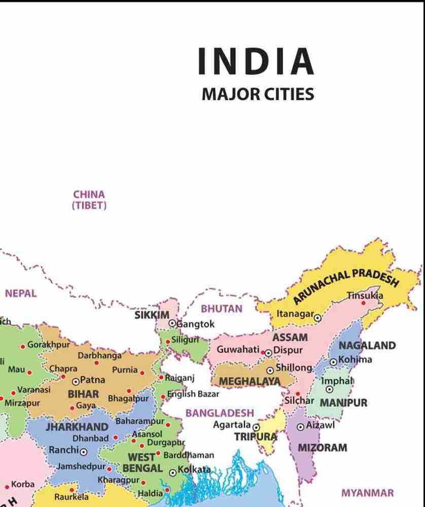 India Map With States And Capitals Printable Map