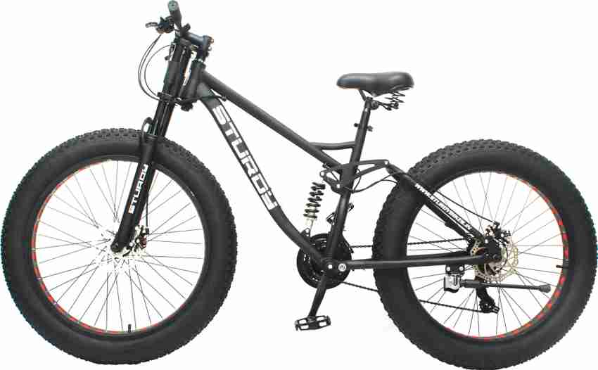 STURDY DUAL SUSPENSION FAT MOUNTAIN BIKE WITH 26X4 INCH WHEELS AND WITH 21 SPEED GEARS 26 T Fat Tyre Cycle Price in India Buy STURDY DUAL SUSPENSION FAT MOUNTAIN BIKE WITH