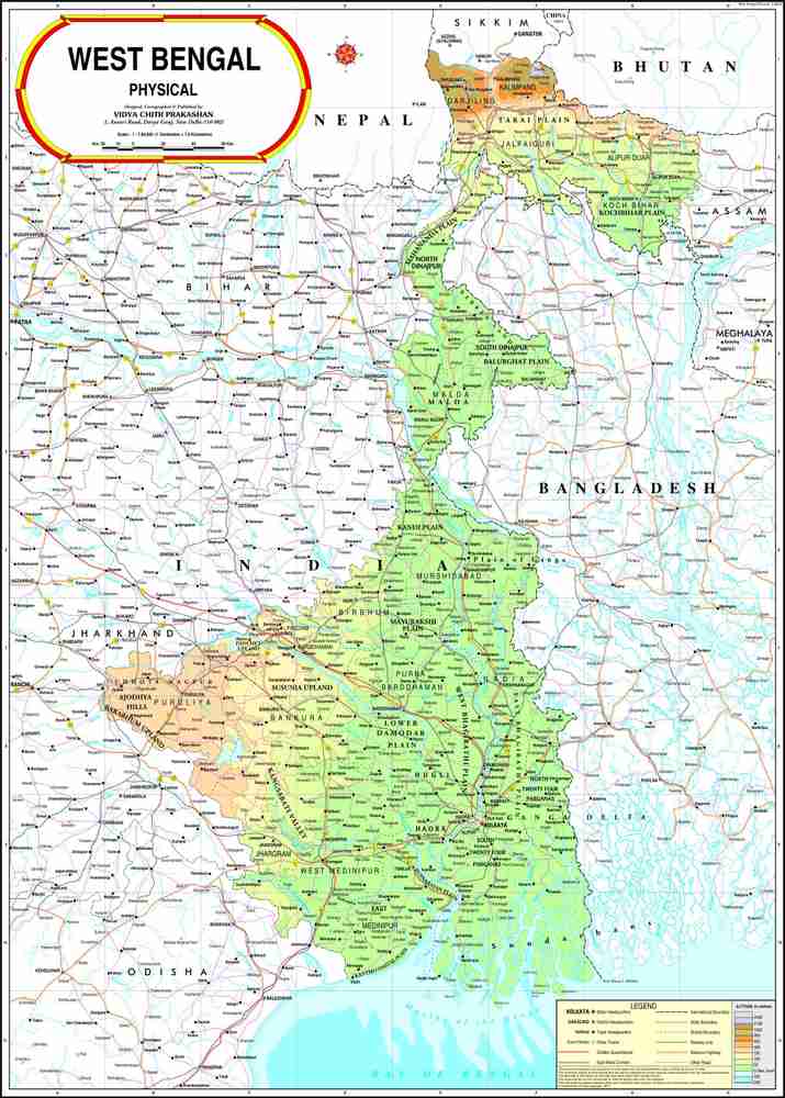 Physical Map Of West Bengal Tutorial 05: Geographical Features Of West
