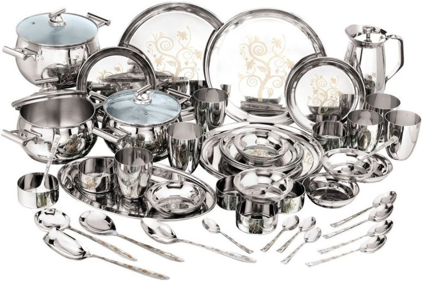 Steel dining set price store