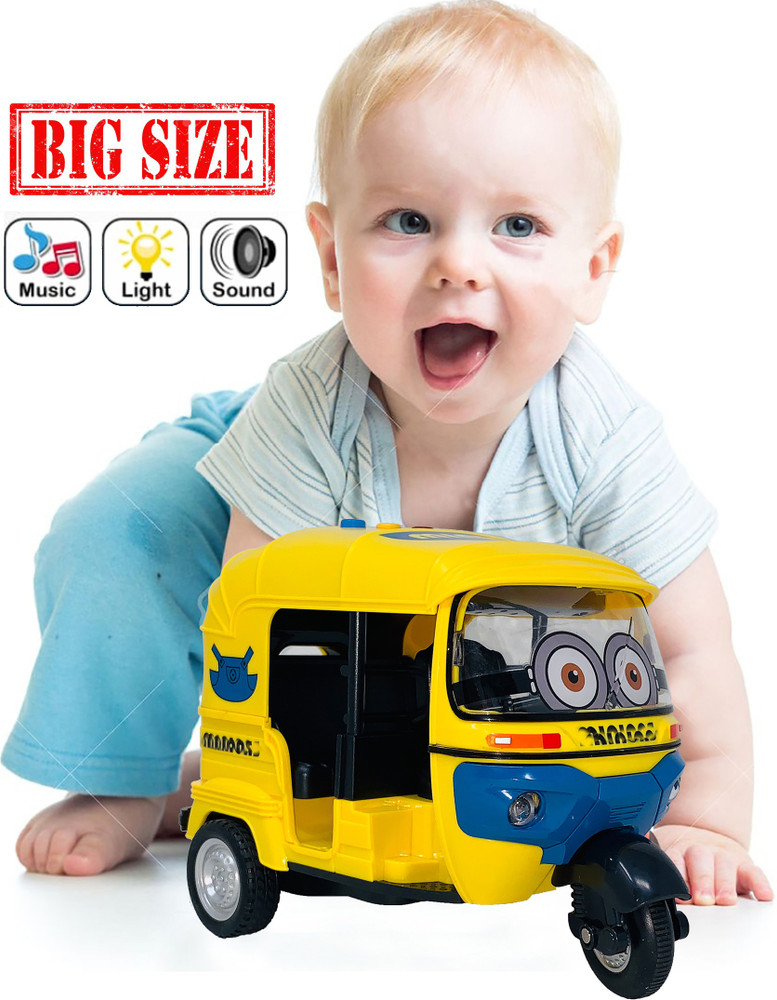 Gift Box 1 Big Size Unbreakable Auto Rickshaw Toy For Kids Children Playing Toys Big Size Auto Toy UNBREAKABLE 1 Big Size Unbreakable Auto Rickshaw Toy For Kids Children Playing Toys Big