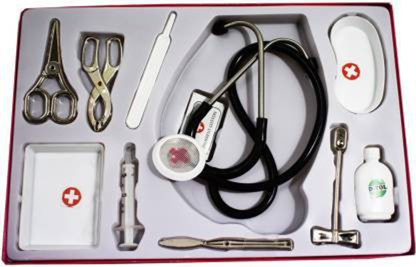 Realistic Toy Doctor Kit Kids Doctor Nurse Medical Case Pretend Play