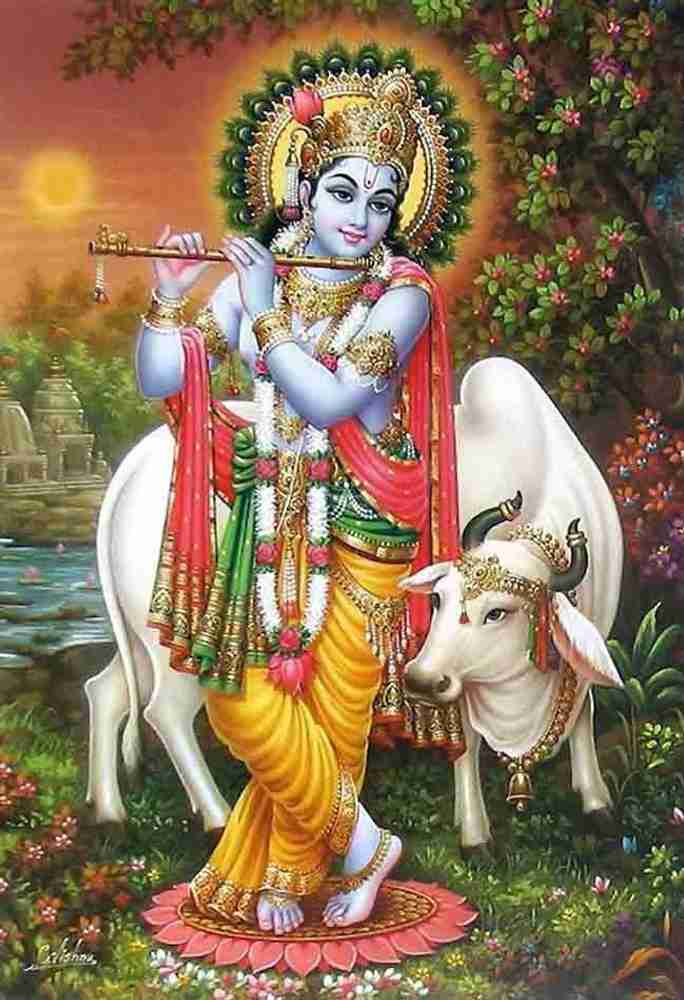 Lord Krishna Photo Paper Poster 13 Inch X 19 inch btakl1958 Photographic Paper Religious posters in India Buy art film design movie music nature and educational paintings wallpapers at Flipkart