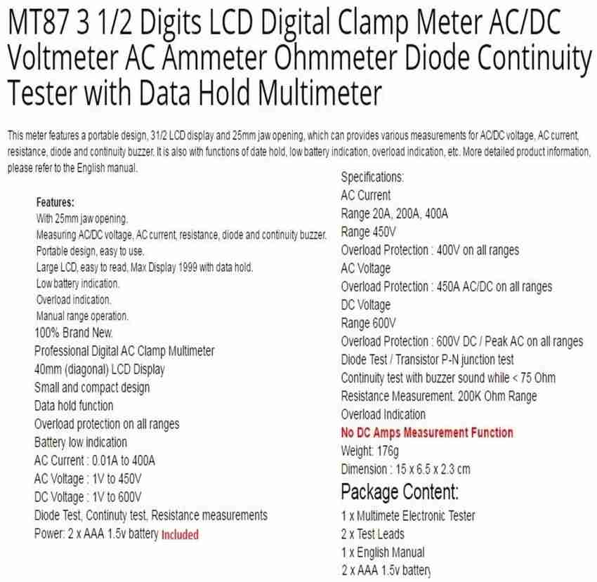 Clip On Meter T6 1000 PRO Electrical Tester | Fluke