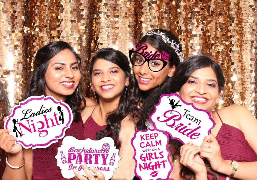 Bachelorette Party Photo Props 52X Set Wedding Photo Booth Props Kit