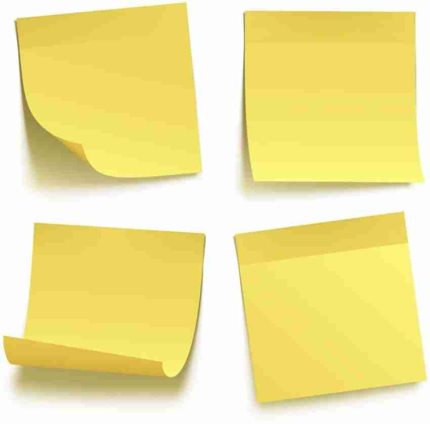 Flipkart officekart Vibrant Yellow Colour Pack of 4 320 Sticky Notes 80 Sheets RS YELLOW 1 Colors