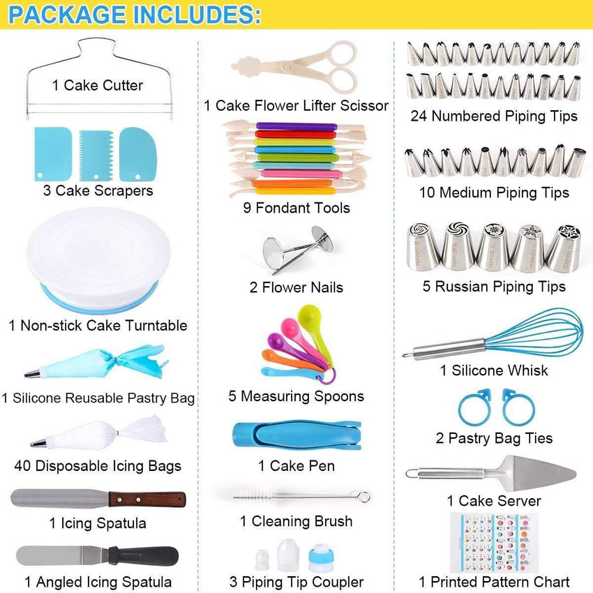 Cake Tools And Supplies 137pcs Set Cake Turntable Cake Decorating