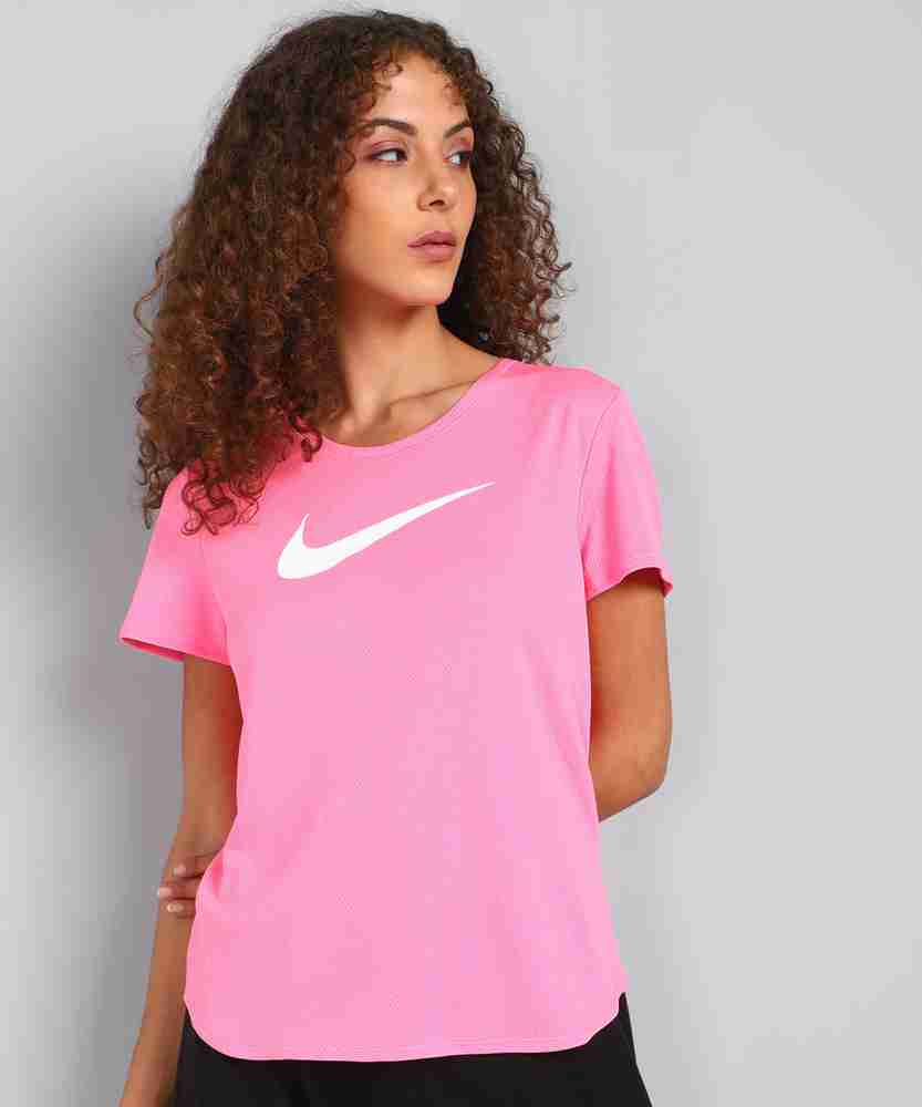 Pink Nike Shirts For Women Vintage Nike Pink Fluo T Shirt // Nike