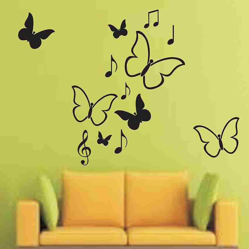 how to draw butterfly in wall