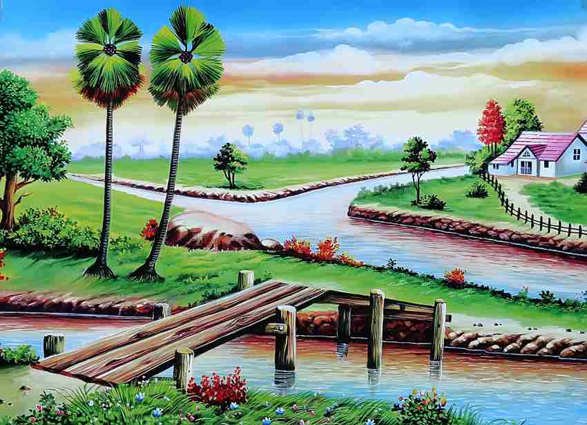 Village Scene Paintings