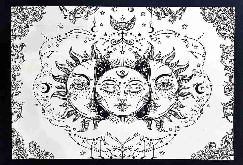 Psychedelic Moon And Sun