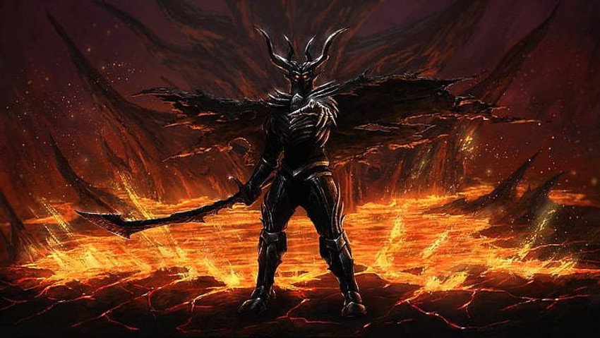 Fantasy Dark Art Demon Dark Fantasy Colored Art Cover Closeup Stock