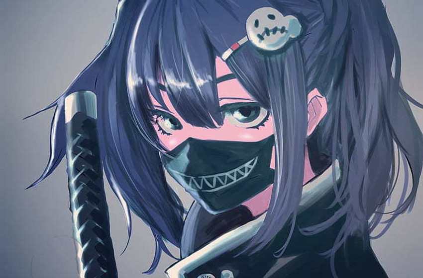 Anime Masker Japanische Anime Masken, Halloween Cosplay Maske,