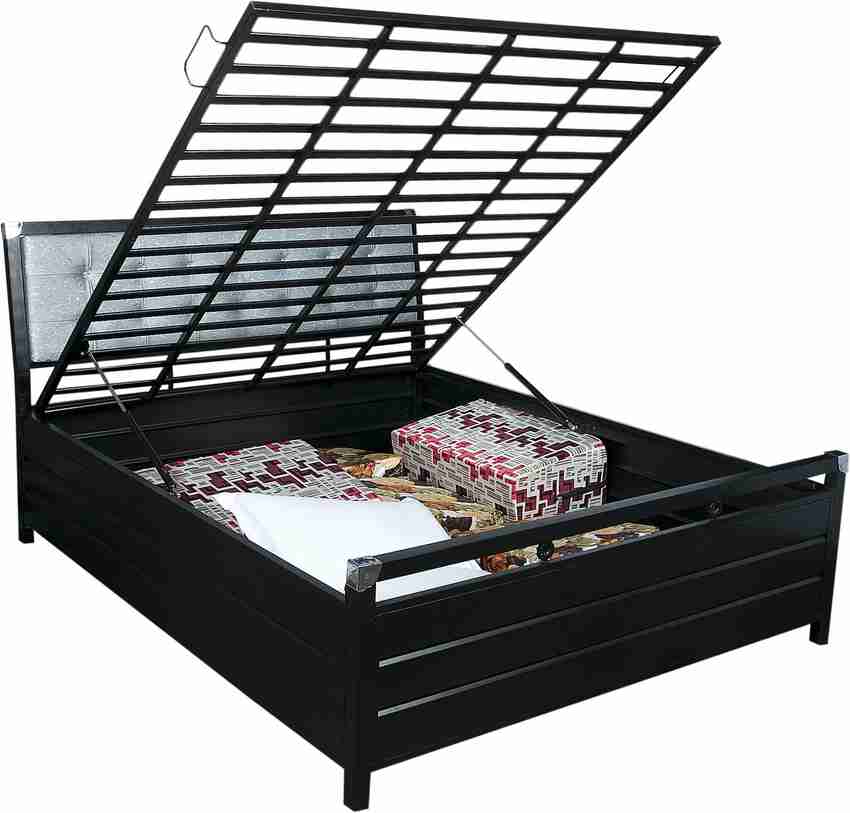 M R Steel furniture MR Metal Storage Bed Queen Size 6 5 with Hydraulic Storage Metal Queen Hydraulic Bed Price in India Buy M R Steel furniture MR Metal Storage Bed Queen