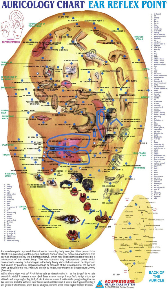 Ear Chart Pressure Point Chart
