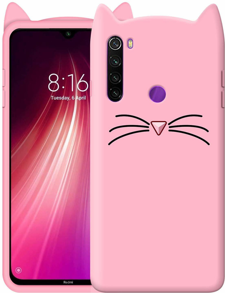 WAVECHOICE Back Cover for Mi Redmi Note 8 Pink Cat Design Soft Silicone Girls back Cover For Mi Redmi Note 8 WAVECHOICE Flipkart
