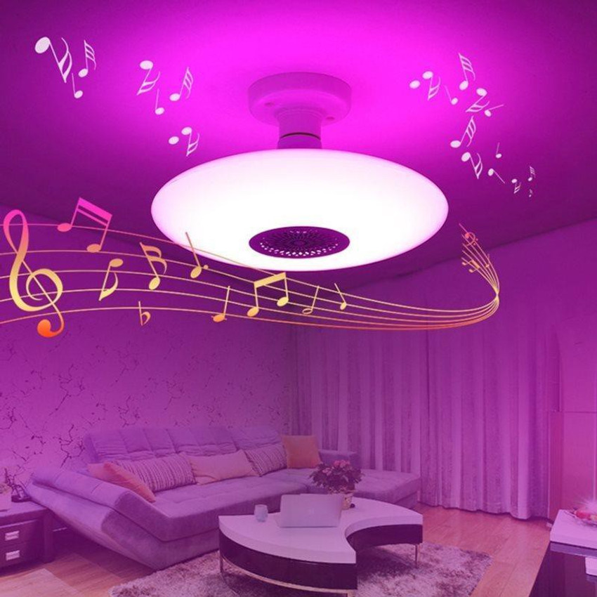 Ceiling Light With Speaker Smart Bluetooth LED Speaker Ceiling Light