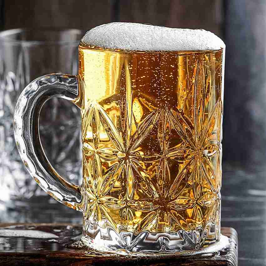 Cut Glass Beer Mugs Crystal BEER MUG With Cut Pattern Etsy