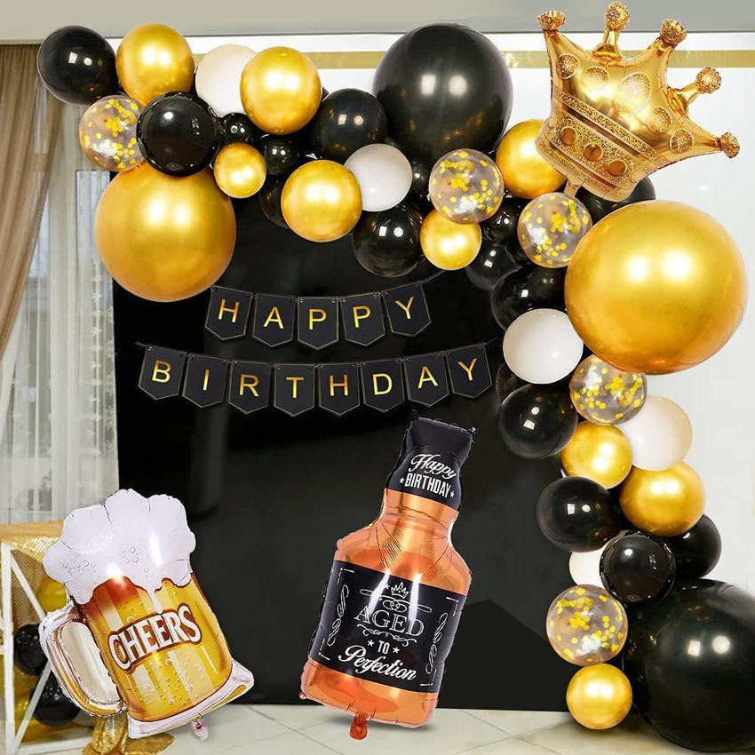 Male Adult Birthday Decoration Ideas In Stock> Black White Stars