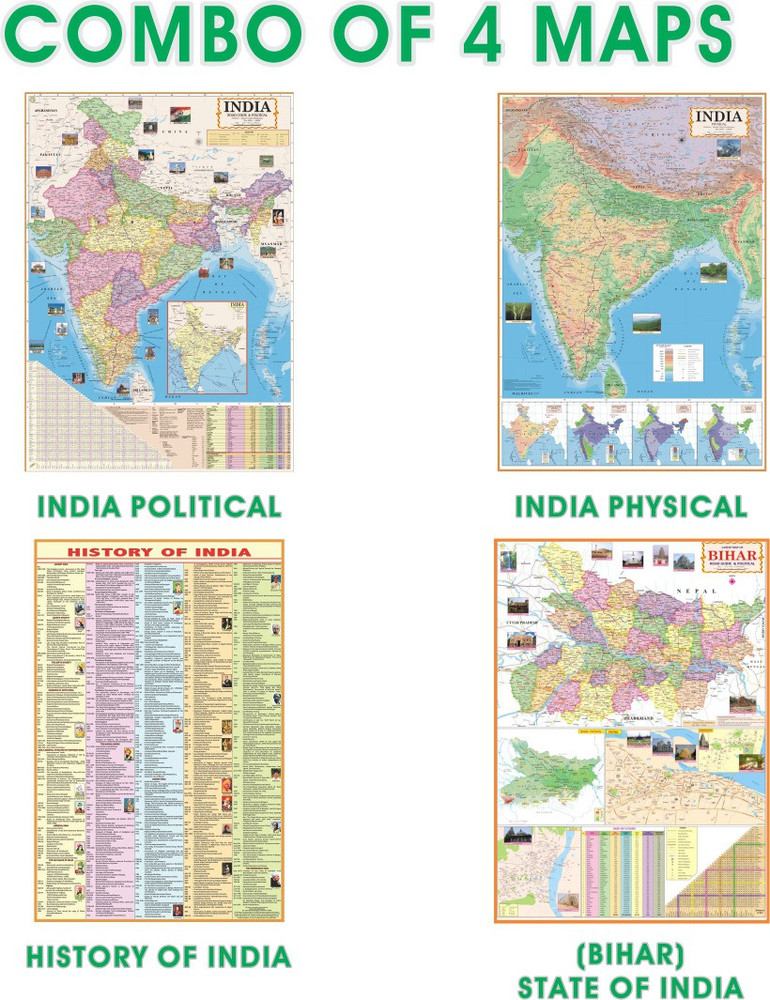 India Political Map Paper Print Maps Posters In India