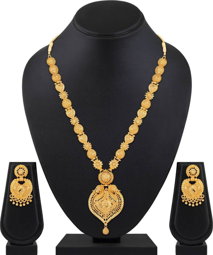 Wormex Necklace Set For Women Traditional One Gram Gold Plated Jewellery Set for Women Alloy Mangalsutra Price in India Buy Wormex Necklace Set For Women Traditional One Gram Gold Plated Jewellery