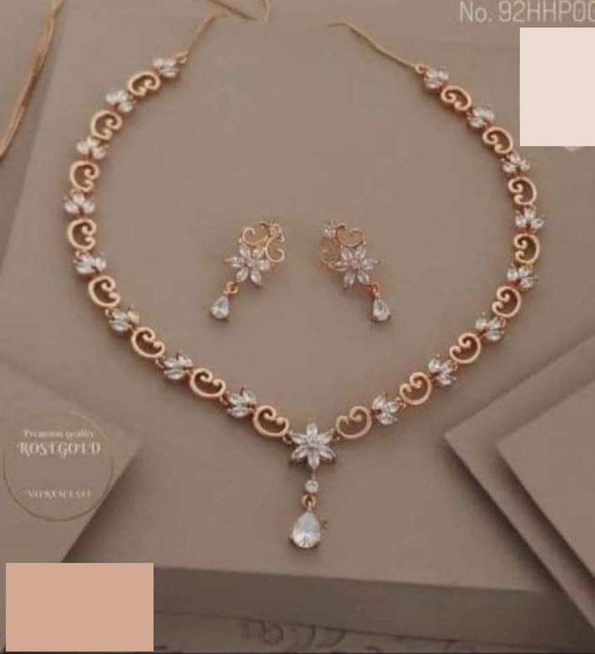rangrez collection Alloy Rose Gold Jewellery Set Price in India Buy rangrez collection Alloy Rose Gold Jewellery Set Online at Best Prices in India Flipkart