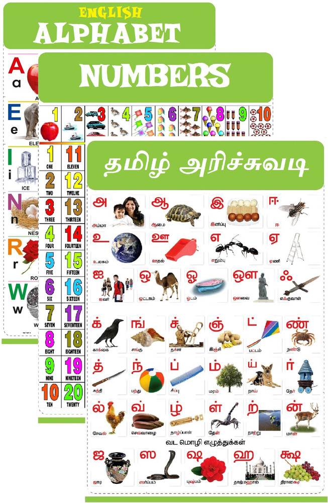 Tamil Alphabet Chart For Kids