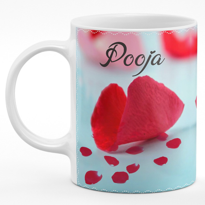 I Love Pooja Name Logo Pooja Name Wallpaper In Heart (Tuelip Stylish
