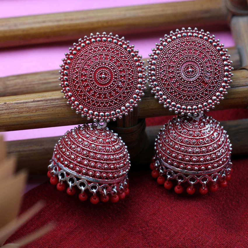 Flipkart red earrings store
