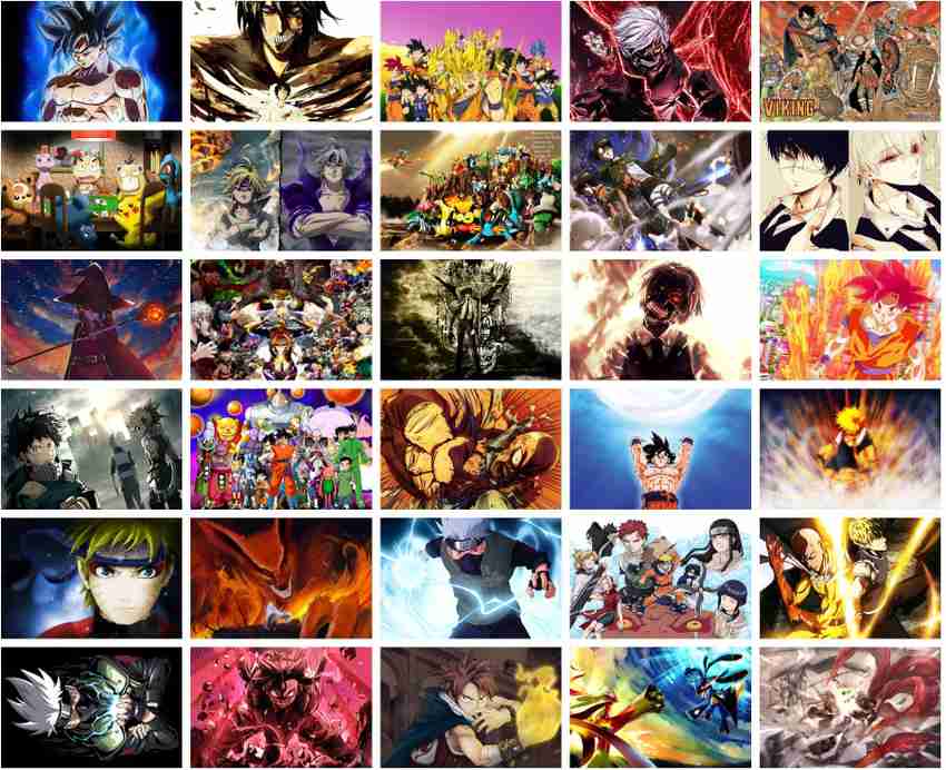 Mix Anime Character Wallpaper Set Of 12 Mix Anime Wall Posters For