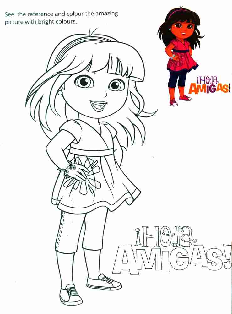 coloring pages of dora and friends
