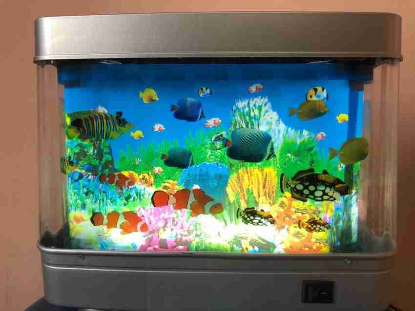 Rotating Fish Table Lamp New Lilac Magenta Jellyfish Lamp, Fresh Out