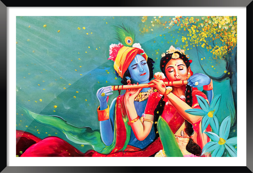 Krishna Modern Art Radha Krishna Canvas Art Handpainted Painting