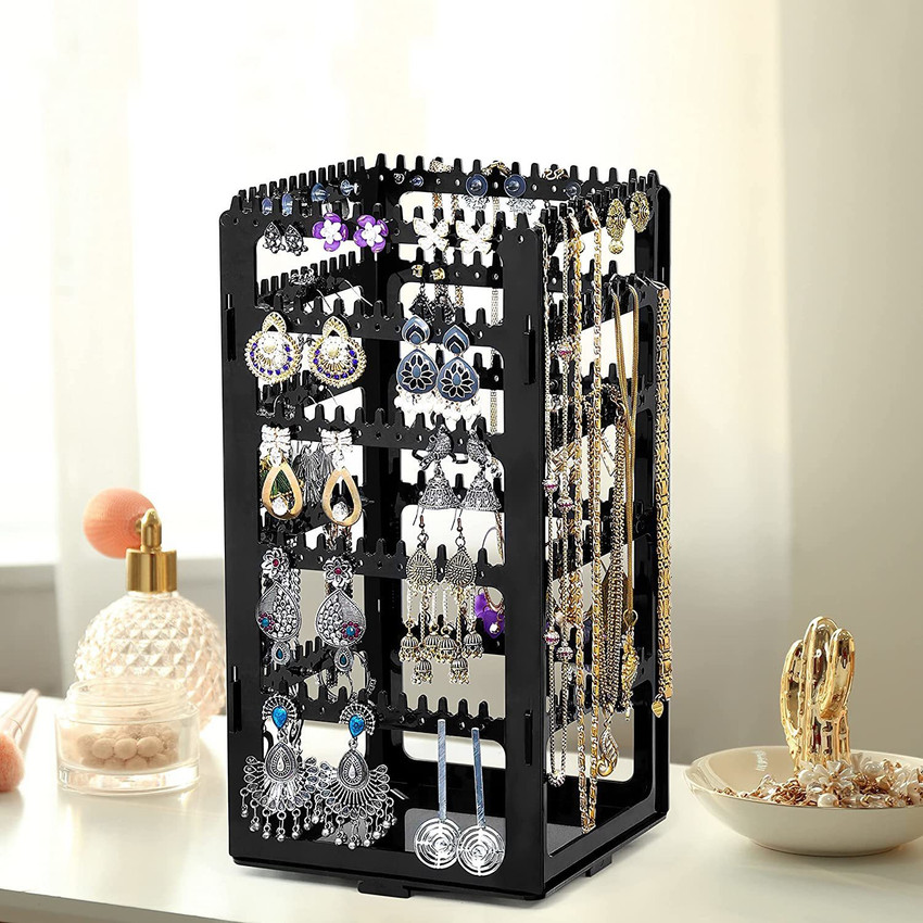 ABOUT SPACE Rotating Earrings Stand Jewelry Display Organiser with 212 holes 232 Jewellery hanger Vanity Box