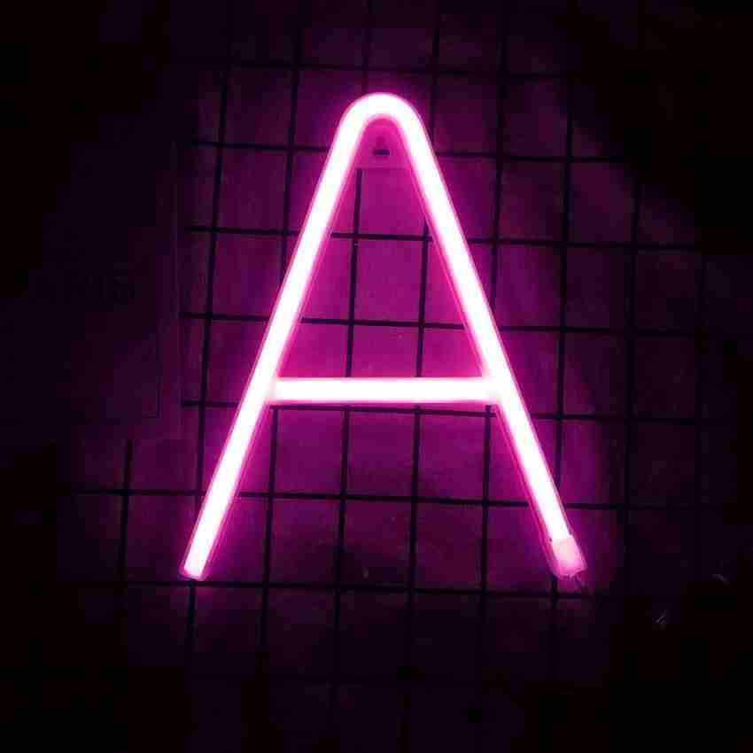 Neon Light Alphabet Letters