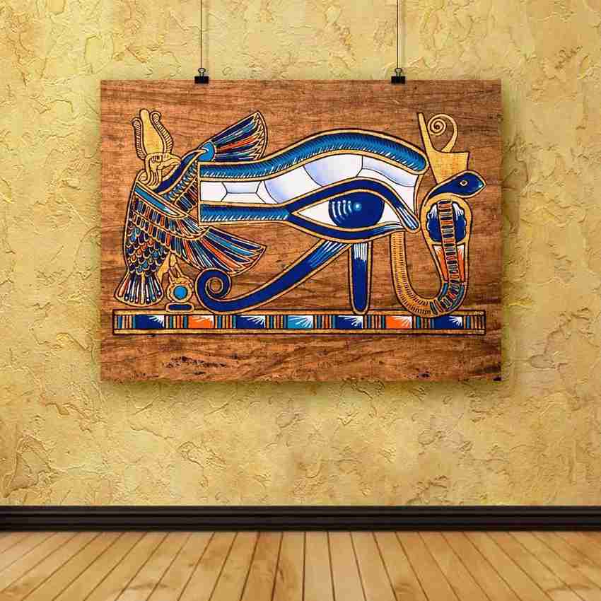 Eye Of Horus Mural Ancient Egyptian Papyrus Painting