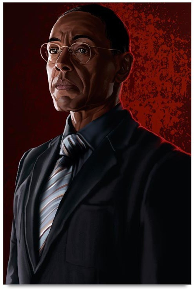 Breaking Bad Gus Poster Mezco Breaking Bad Gus Fring Burned Face