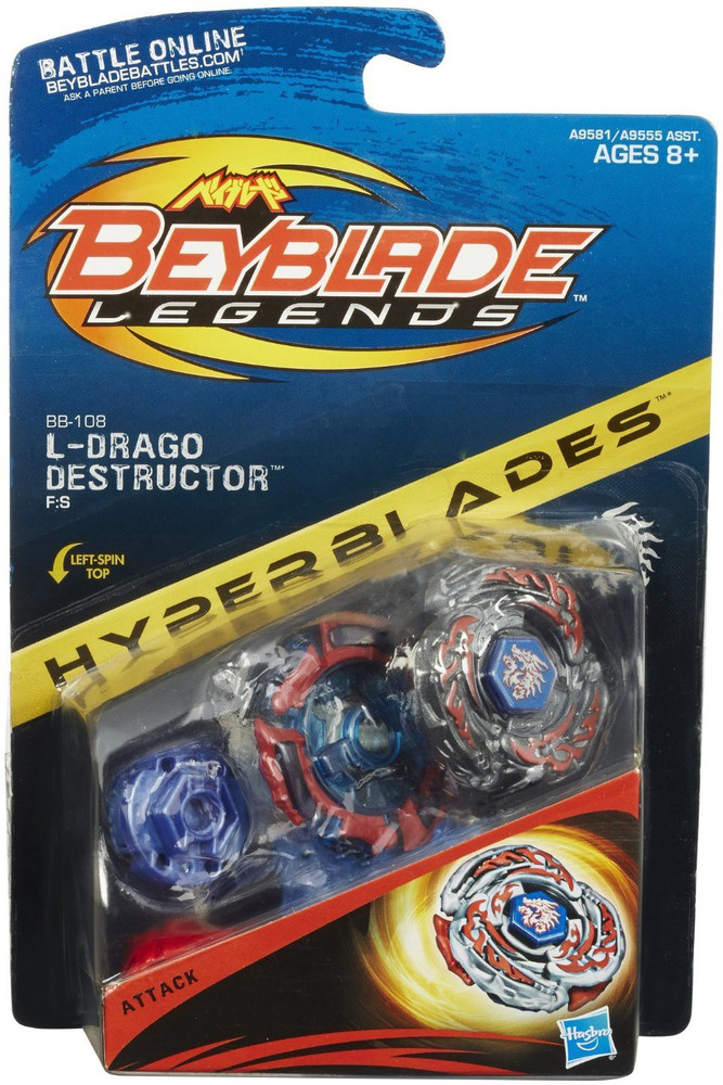 L Drago Destructor L Drago Destructor Destroy F:S Gold Beyblade HASBRO