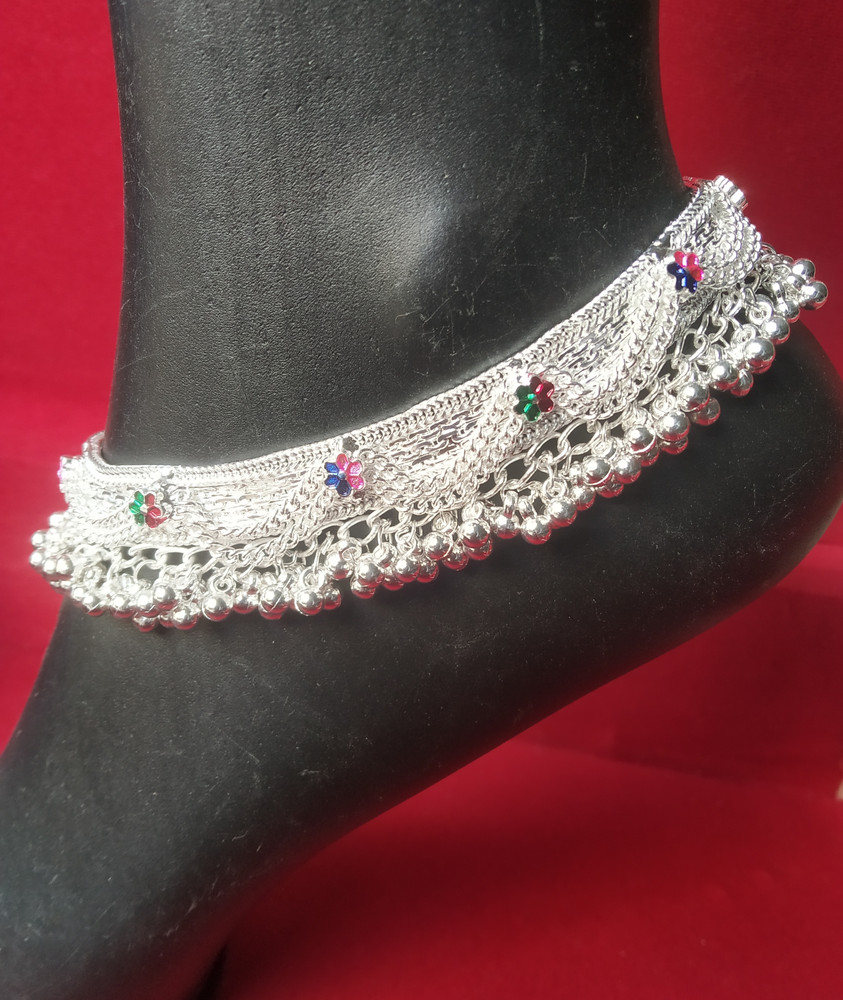 Drama queen fashion Flower Gota Chandi Bridal anklet Silver Anklet Price in India Buy Drama queen fashion Flower Gota Chandi Bridal anklet Silver Anklet Online at Best Prices in India