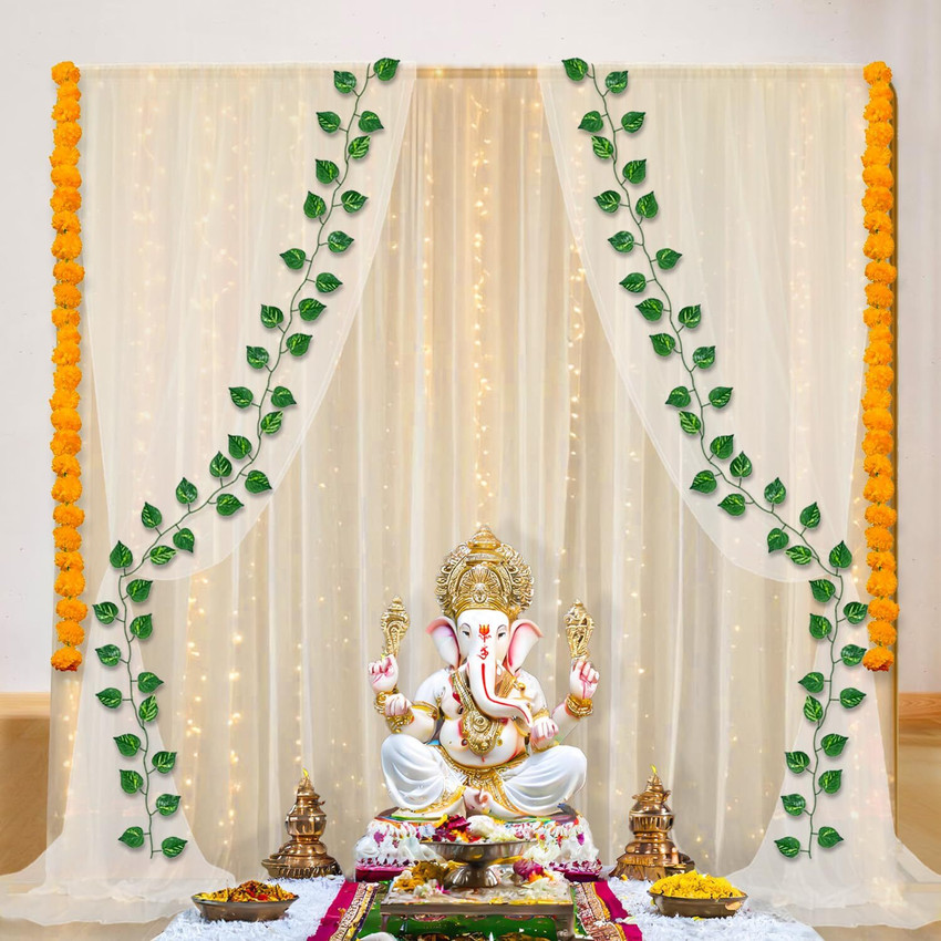 party assets White net Decoration for Ganesh Chaturthi And Diwali Price in India Buy party assets White net Decoration for Ganesh Chaturthi And Diwali online at Flipkart