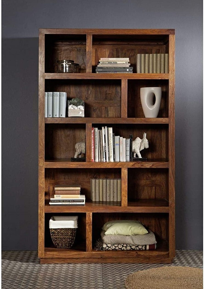 Krishna Wood Decor Sheesham Solid Wood Book Shelf Wooden Bookshelf For Home Library Solid Wood Semi Open Book Shelf Price in India Buy Krishna Wood Decor Sheesham Solid Wood Book