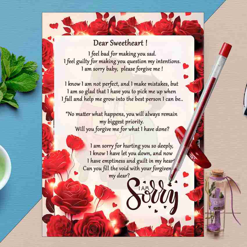 Apology Love Letter To Your Girlfriend Kostenloses Sorry Love Letter