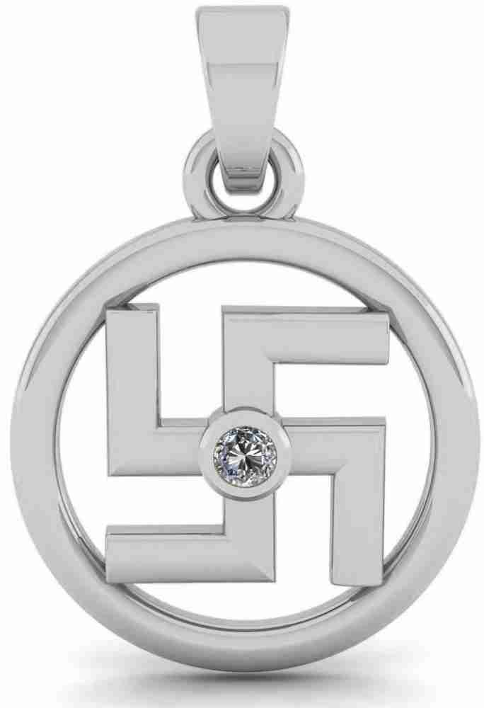 Swastik silver locket store